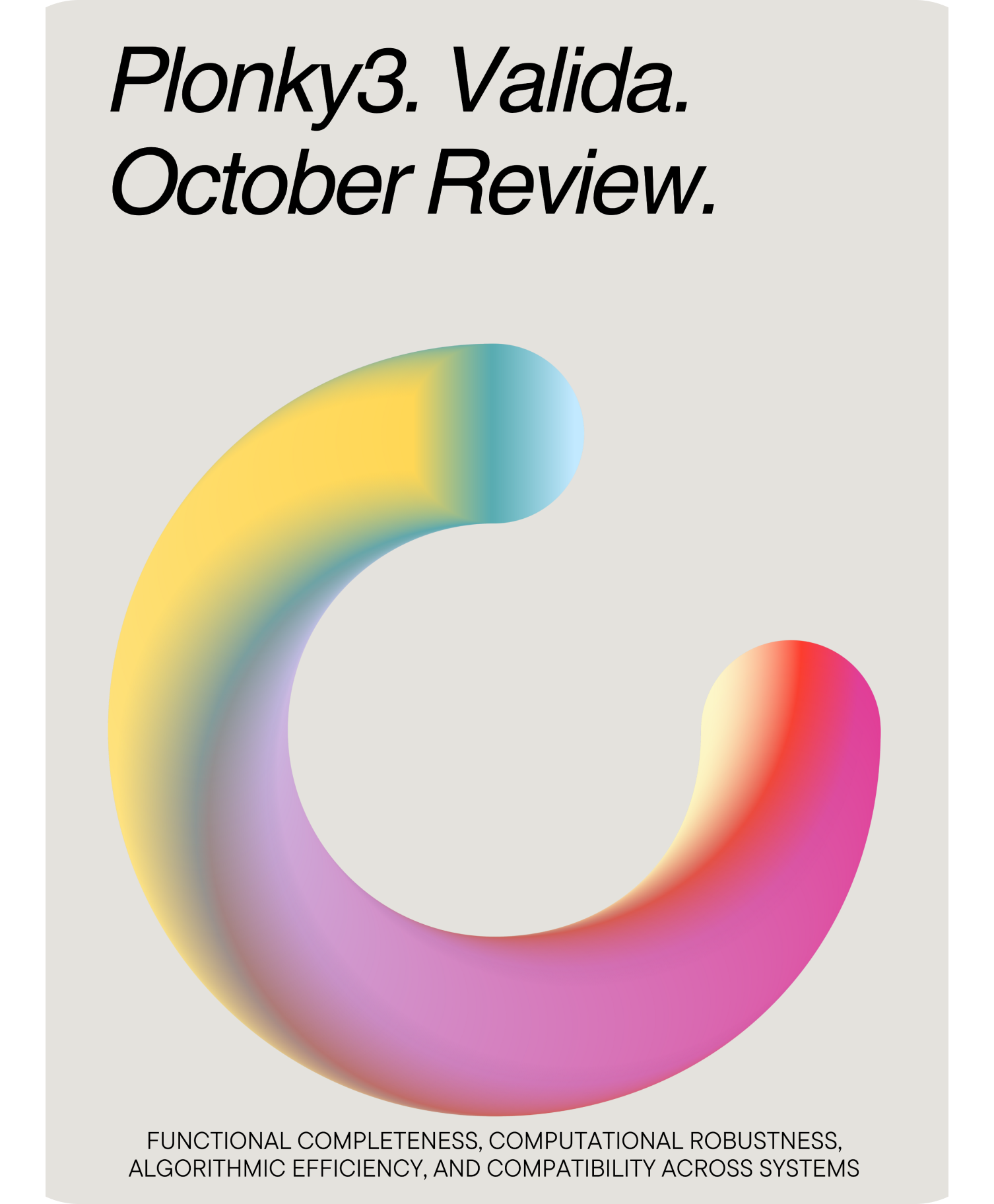 Plonky 3 / Valida October Review